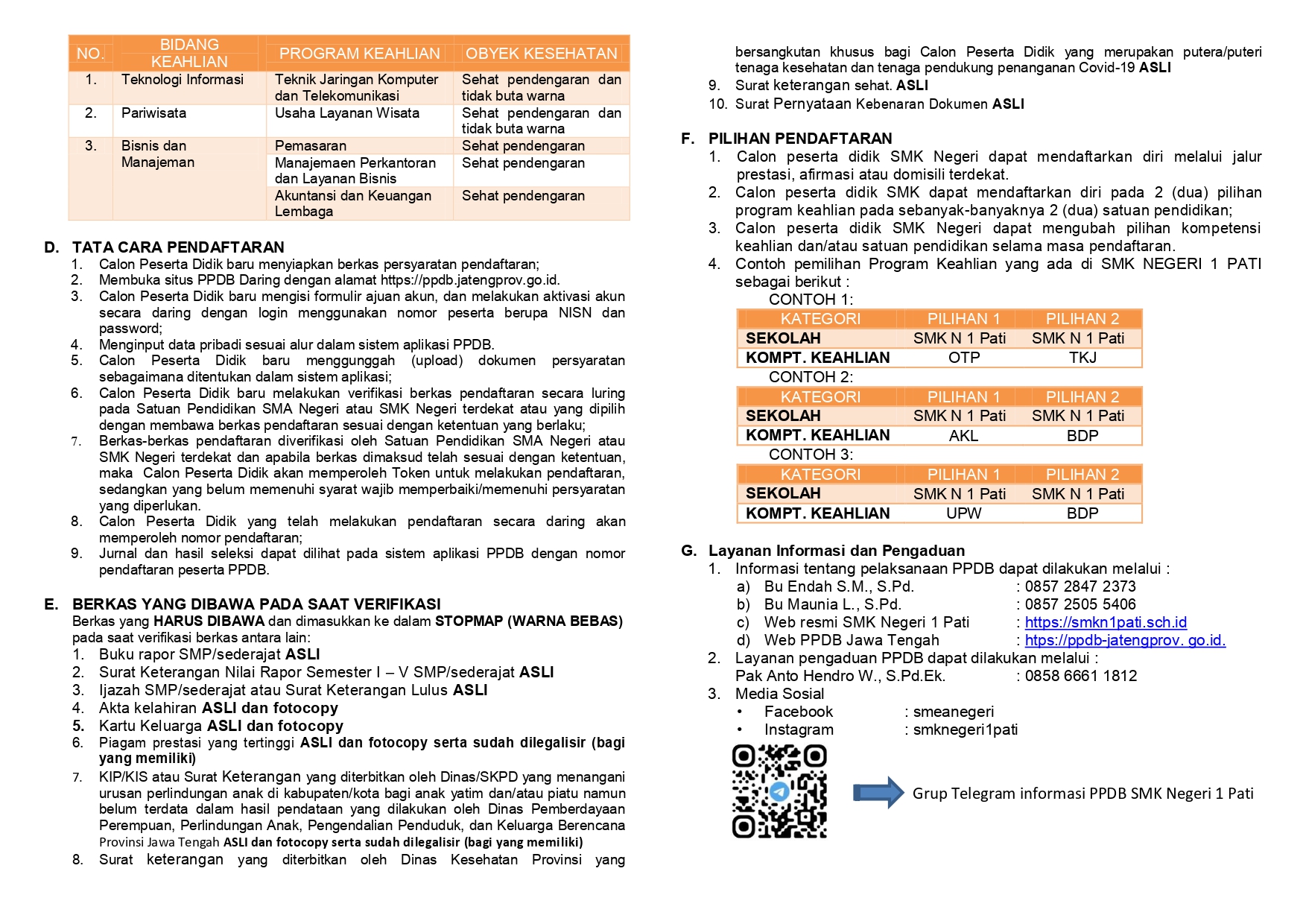 BROSUR PPDB SMKN 1 PATI 2022/2023 - SMKN 1 Pati